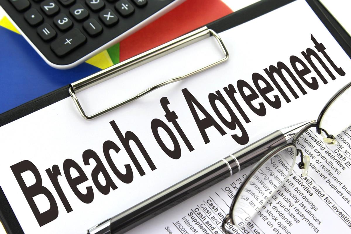 Breach Of Agreement Clipboard Image Breach Of Agreement Clipboard Image