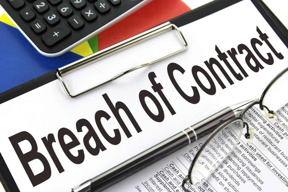 Breach Of Contract Clipboard Image