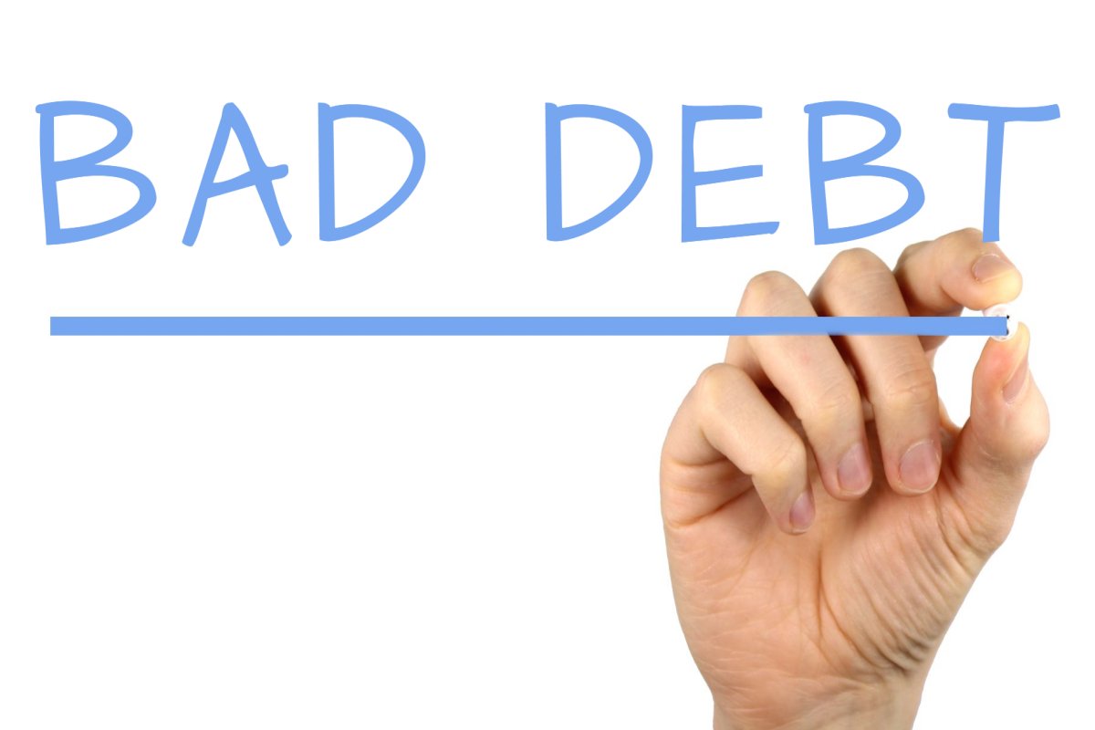 Bad Debt Free Of Charge Creative Commons Handwriting Image